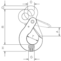Grade 100 Eye Self Locking Hook